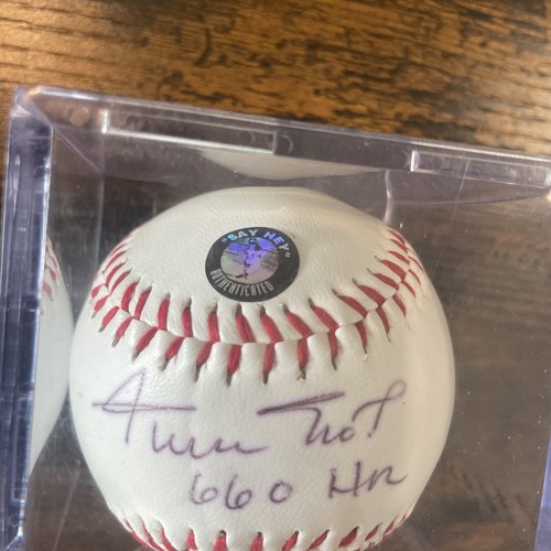Signed Willie Mays 660 HR Autographed Baseball Say Hey COA Hologram HOF ...
