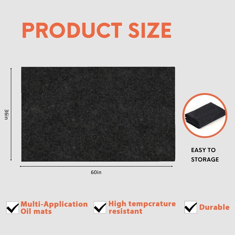 Garage Mat JOMMIE CHEN 36X60 Iches s For Floor Absorb Liquids Oil Drip ...