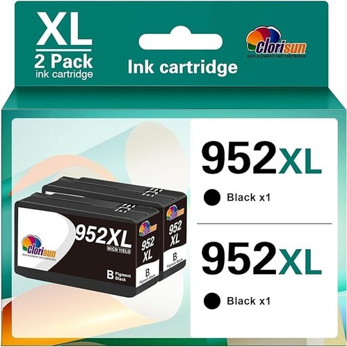 Clorisun 952XL Black Compatible Ink Cartridge For HP OfficeJet Pro 8710 ...