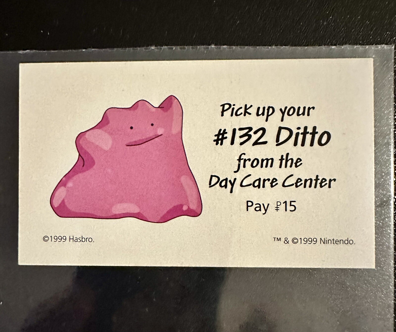 pick up your #132 ditto from the day care center 1999 Nintendo Hasbro ...