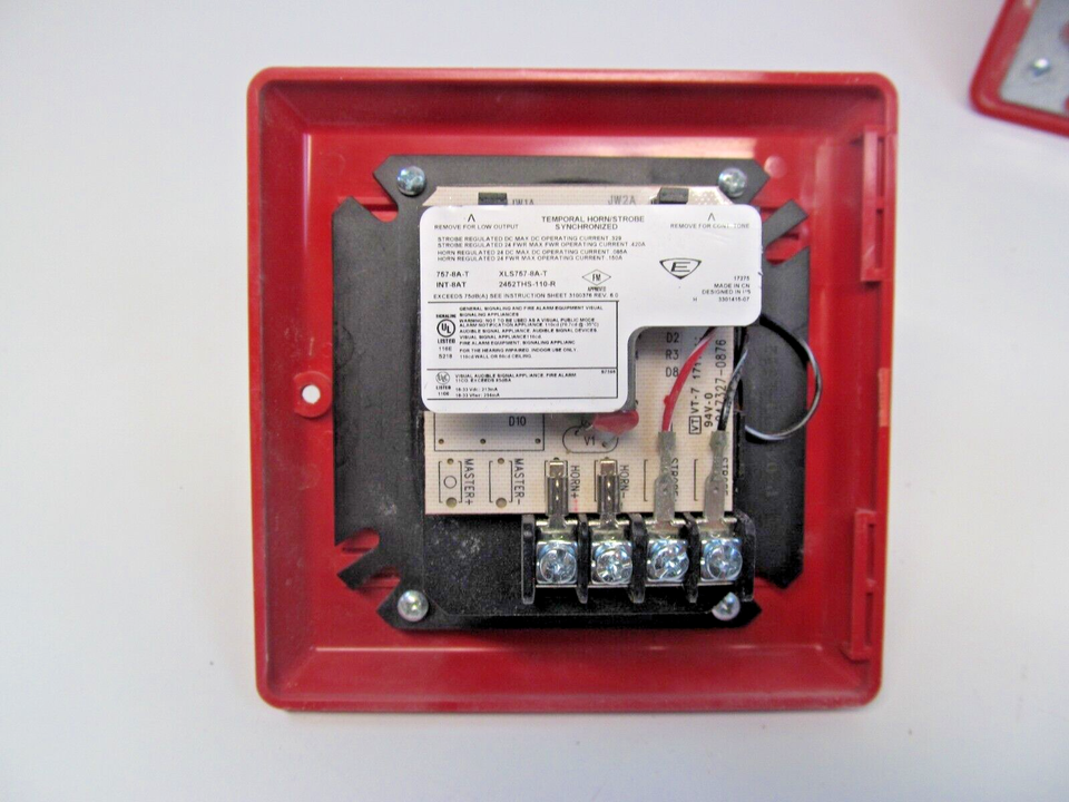 EDWARDS EST 757-8A-T Temporal Horn Wall Strobe W/747A-WB backbox | eBay