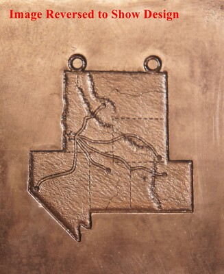 1913 INTERMOUNTAIN GOOD ROAD ASSOC 6 State Map Badge STAMPING DIE ...