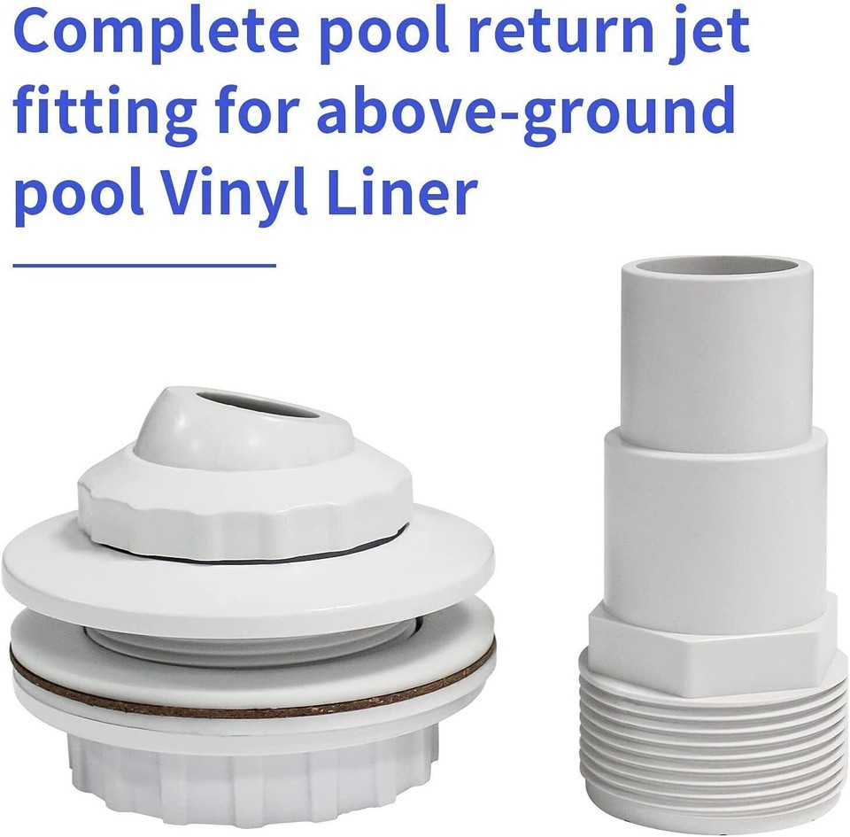 New Above Ground Pool Complete Return Inlet Jet Fitting with Gasket and ...