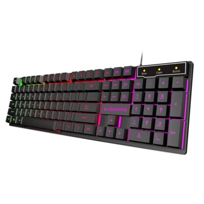 EGAMING Mechanical Keyboard Compact 104 Key with Gaming Software Red ...