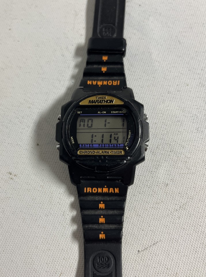 Vintage Timex Marathon Indiglo WR30M 2016FA Watch with Ironman Band NEW ...