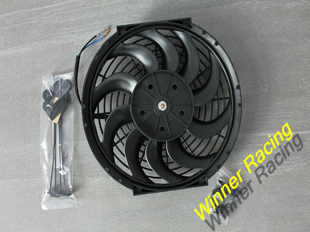 ALUMINUM RADIATOR & 12" FAN FOR TRIUMPH TR2/TR3/TR3A/TR3B MT 1953-1957 ...