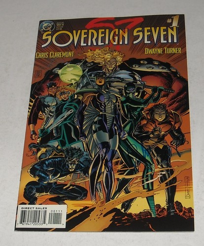 SOVEREIGN SEVEN # 1 DC COMICS July 1995 SIGNED by CHRIS CLAREMONT & ROB ...