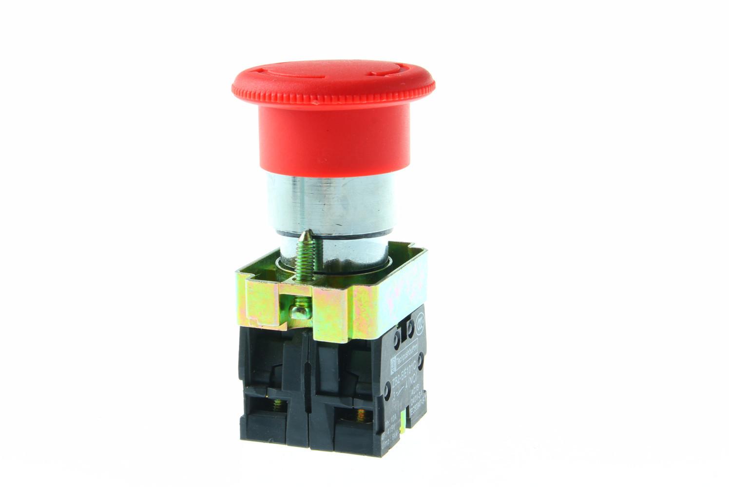 1Pcs 40mm Red Mushroom Emergency Push Button Switch 600V 10A ZB2-BE102C ...