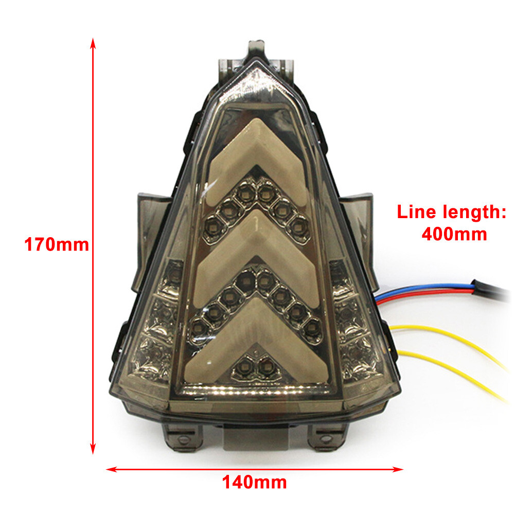Motorcycle Tail Light LED Turn Signals Brake Light Parking Fit Yamaha ...
