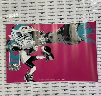Nintendo Store New York Splatoon Poster #1 Grand Re-Opening World NY | eBay
