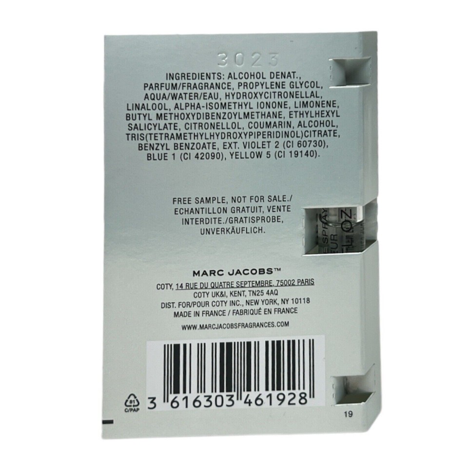 Perfect Marc Jacobs Eau De Toilette Travel Sample 1.2ml / .04 oz NEW | eBay