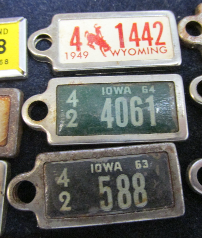 Mini DAV License Plate Key Tags 1950's and 1960's | eBay