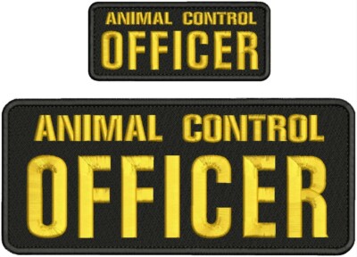 ANIMAL CONTROL OFFICER embroidery patches 4x10 2x5 hook on back letters ...