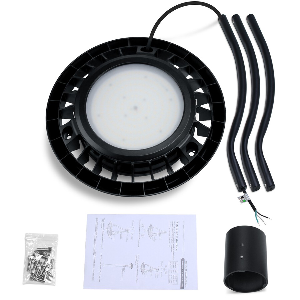 LED Post Top Light 60W 5000k Circular Area Street Lamp Garden Yard ...