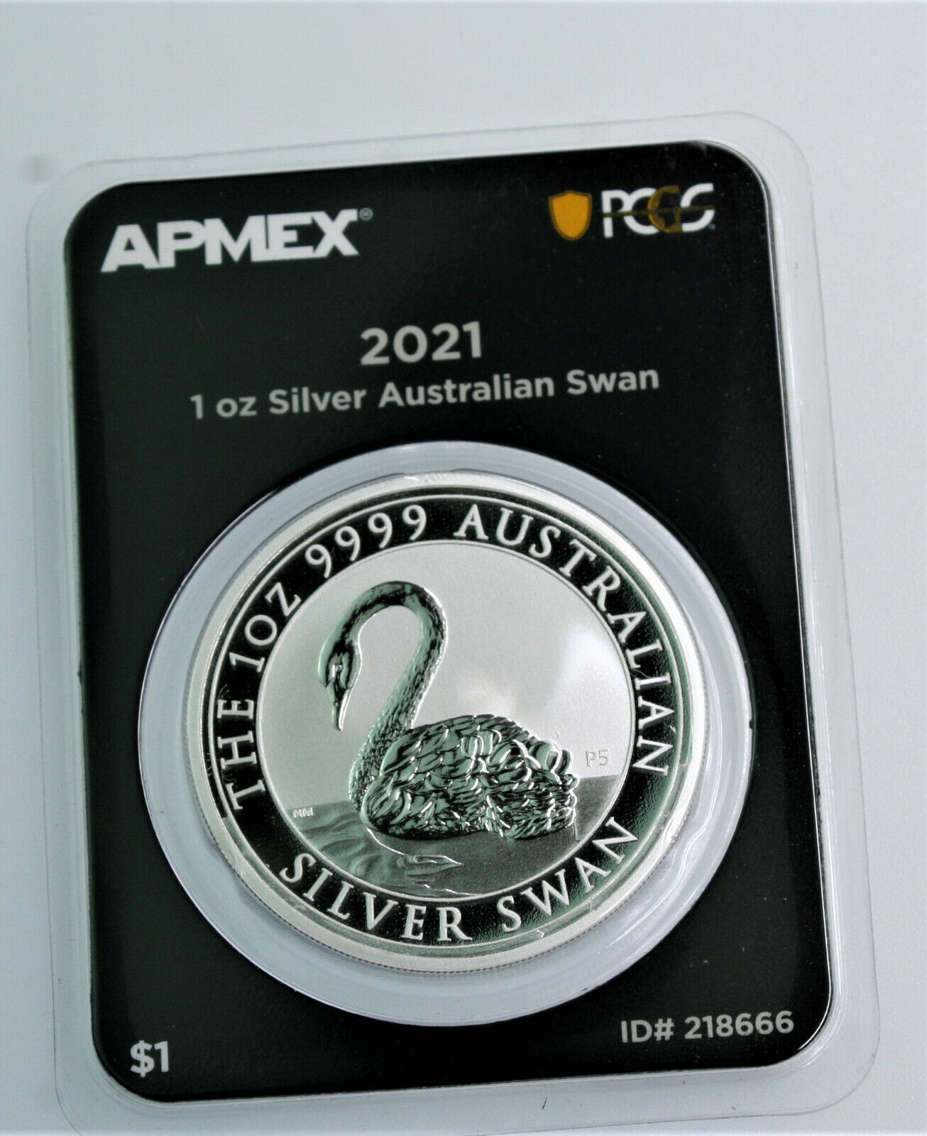 2021 .9999 silver 1 oz Australia Swan BU First Strike coin in PCGS TEP ...