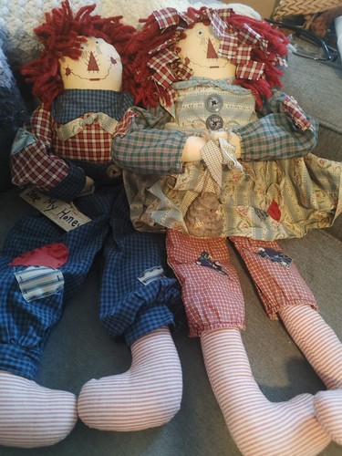 Raggedy Ann & Andy Rag Dolls 21" | eBay