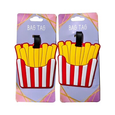 2 - French Fries, Travel Luggage Bag Tag, ID Tag for Backpack, Suitcase ...