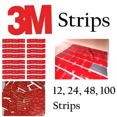 3M Number Plate Double Sided Strong High Bond VBH Number Sticky Pads ...