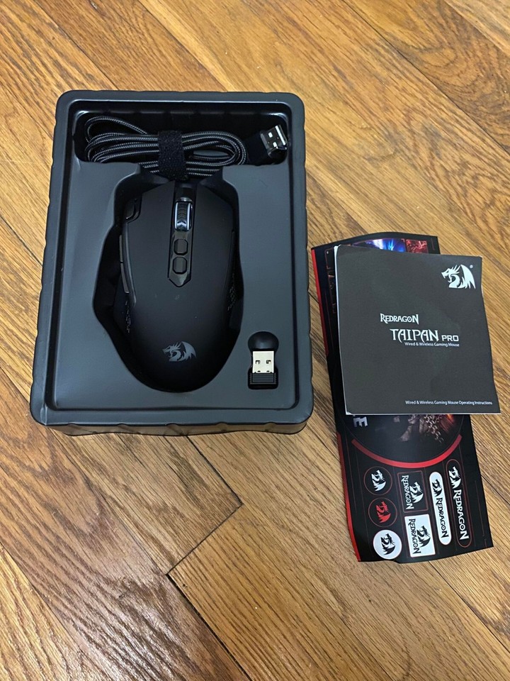 Redragon M810 Pro Wireless Gaming Mouse, 10000 DPI Wired/Wireless ...