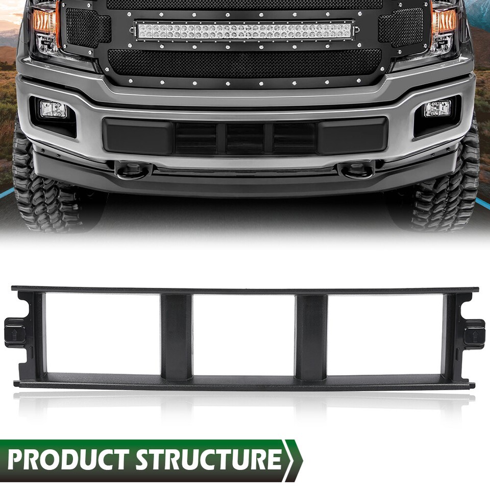 Fit For 2018-2020 Ford F-150 Front Bumper Center Cover Insert Trim ...