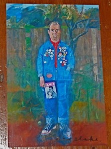PETER BLAKE SELF PORTRAIT WITH BADGES HAND SIGNED PHOTO POSTCARD ...