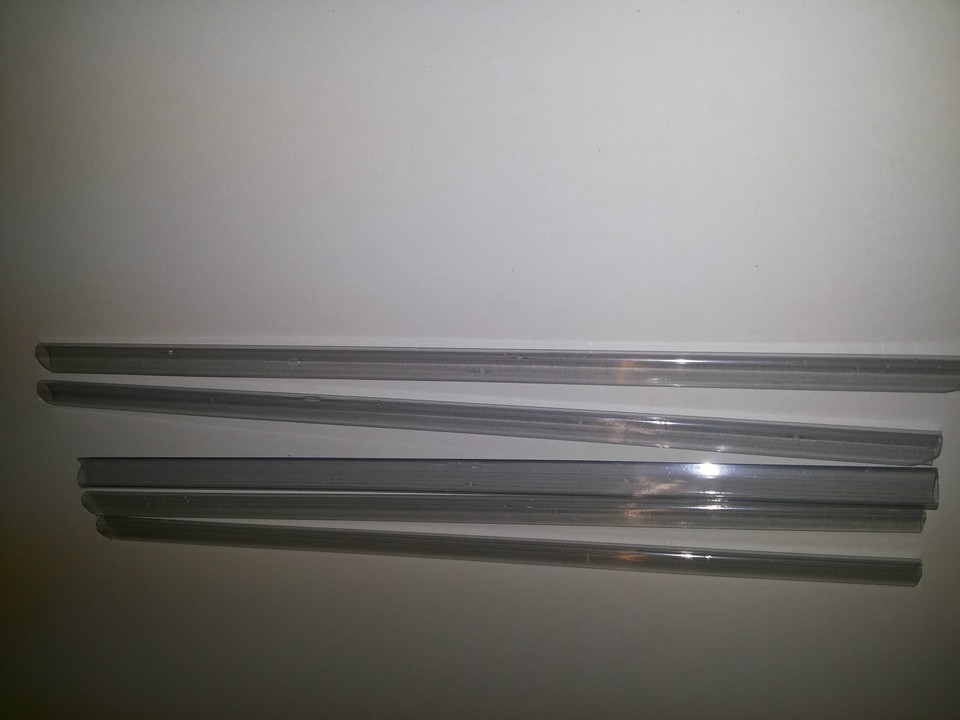 QTY 100 (FIVE) A5 SLIDE BINDERS 5MM CAPACITY CLEAR -- LENGTH 210 MM ...