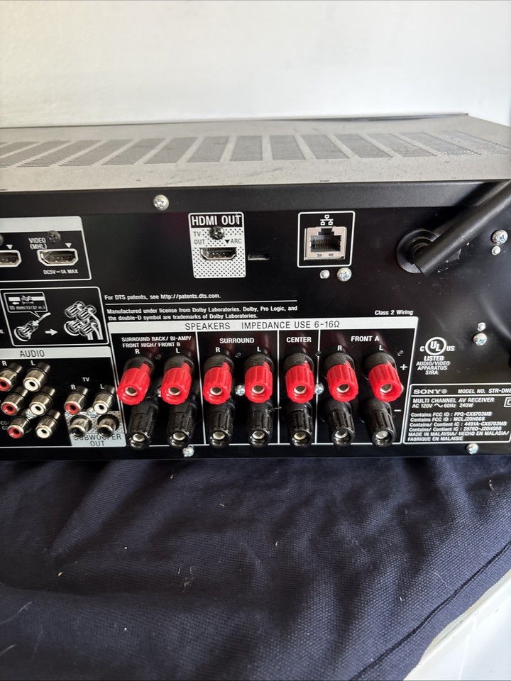 Sony STR-DN850 Bluetooth WiFi 7.2 Ch A/V Home Theater Receiver 4k 240W ...