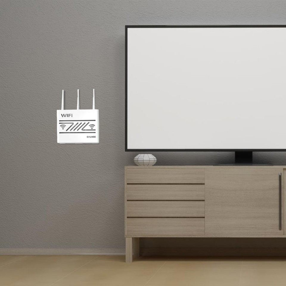 Living Room Wall-mounted Wifi Storage Box Organizer Projector Shelf ...