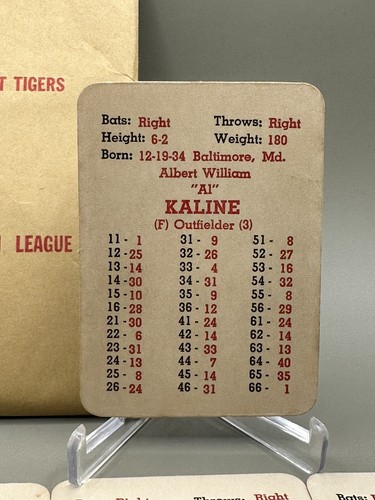 DETROIT TIGERS APBA Original 1962 20 Card Set - NM/MT - KALINE ...