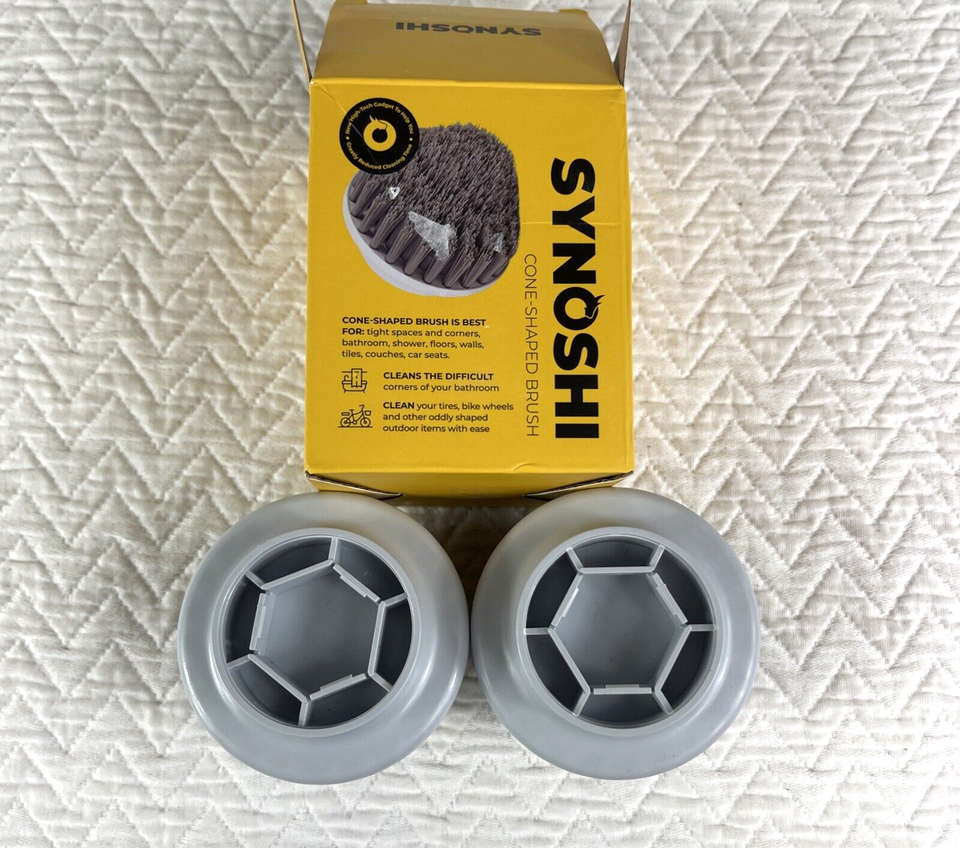 Synoshi® 2 Cone Brush Heads Perfect for Corners & Hard-To-Reach Places ...