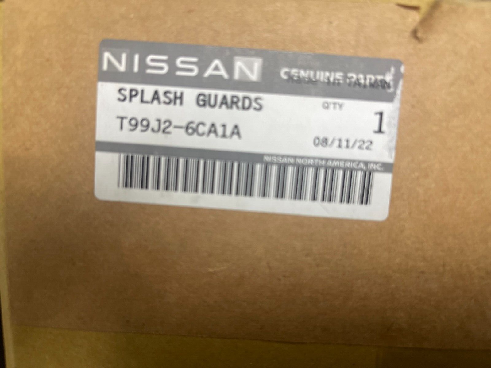 Genuine Nissan Splash Guards Front Set EBL T99J26CA1A / T99j2-6ca1a OEM ...