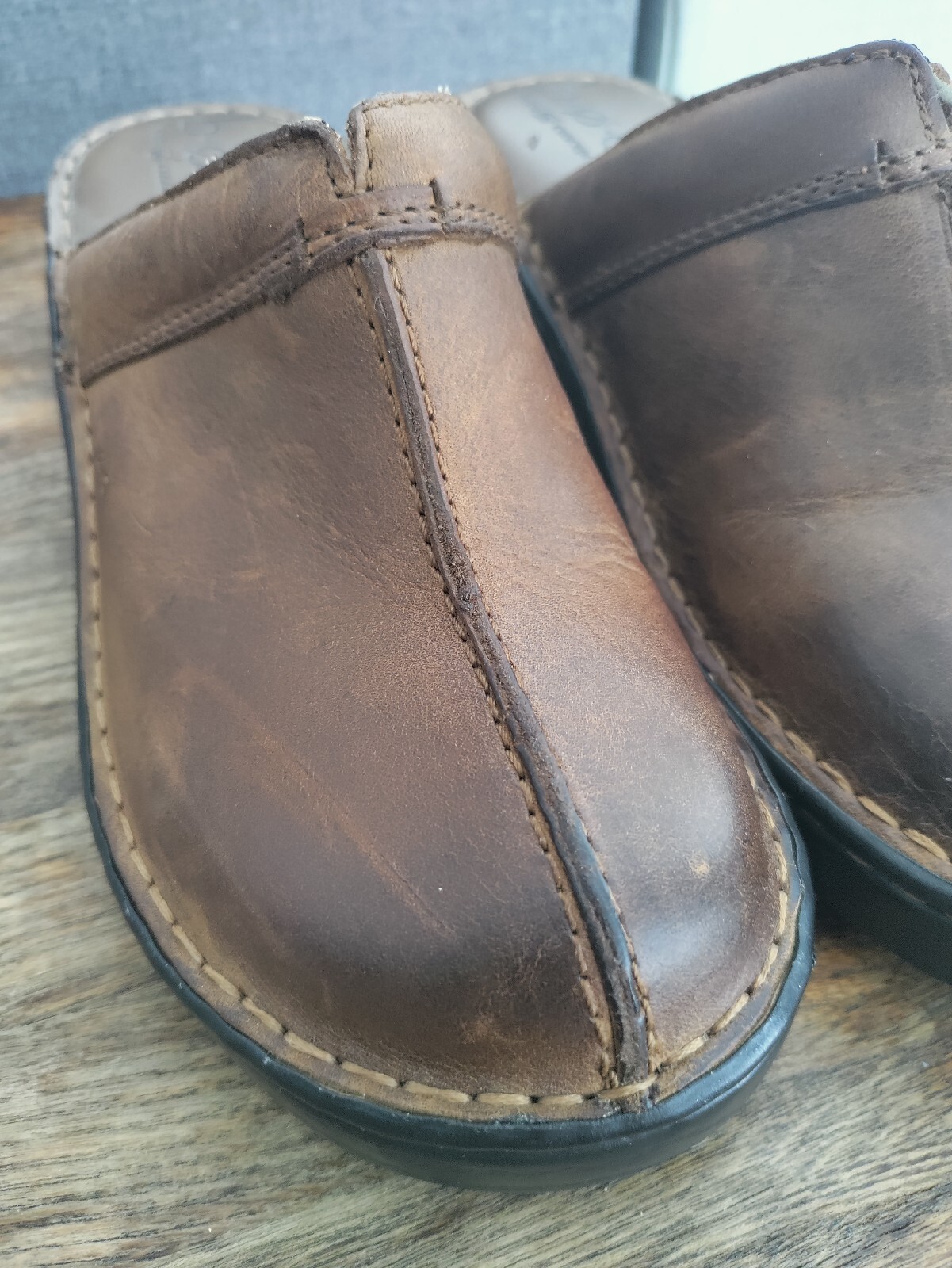 Born Concept BOC Black Leather Clog Mule Comfort Slip… - Gem