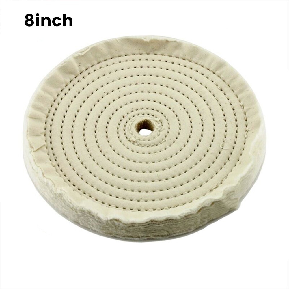8 Inch/200mm Spiral Stitched Cotton Buffing Polishing Wheel Mop Bench ...
