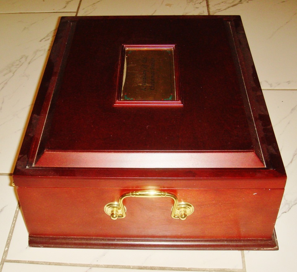 Presentation Wood Box Case stamps coins ...... NICE 17" x 13.5" | eBay