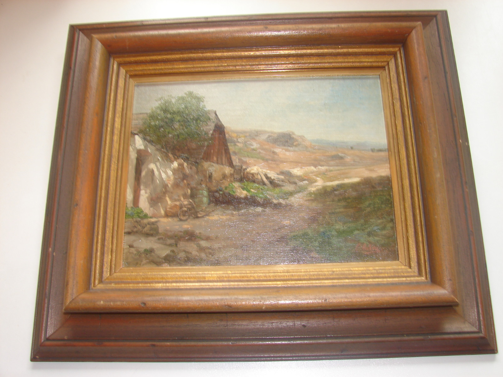 kleines Ölgemälde "ländliche Idylle", Carl (Eduard) Onken, Jever 1846 ...