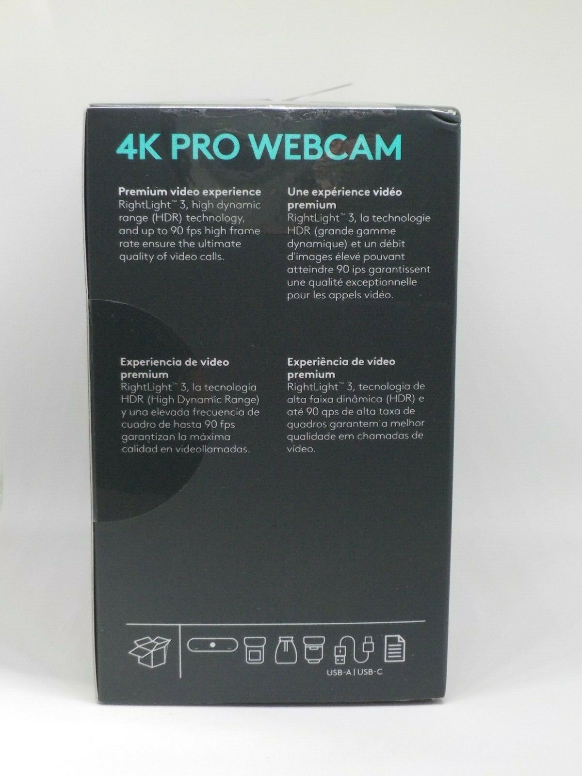 Logitech Pro 4K Webcam - Black (960-001390) for sale online | eBay