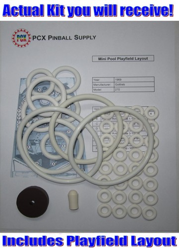 1969 Gottlieb Mini Pool Pinball Machine Rubber Ring Kit | eBay