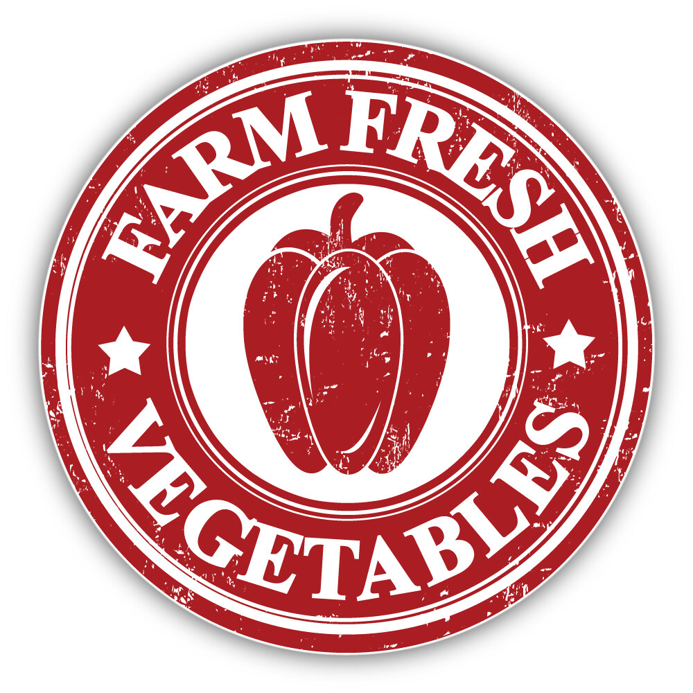 Farm Fresh Vegetables Grunge Vinyl Sticker Decal | eBay