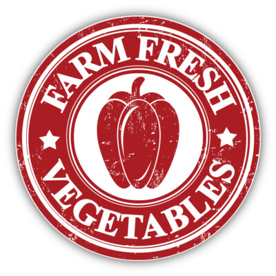 Farm Fresh Vegetables Grunge Vinyl Sticker Decal | eBay