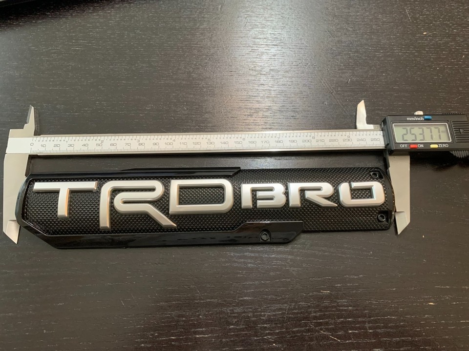 TRD Bro Chrome on Black Painted Emblem for Pro Bro Badge Nameplate | eBay