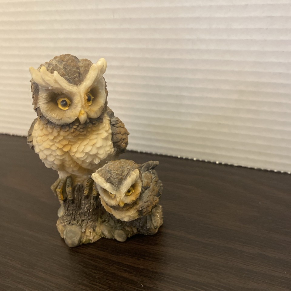Mother Owl And Baby Owl Figurine | eBay