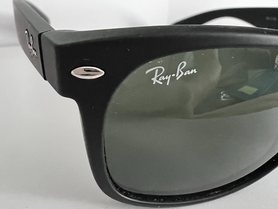 RAYBAN RB 2132 NEW WAYFARER COLOR 622 BLACK SUNGLASSES size 58-18/145 ...