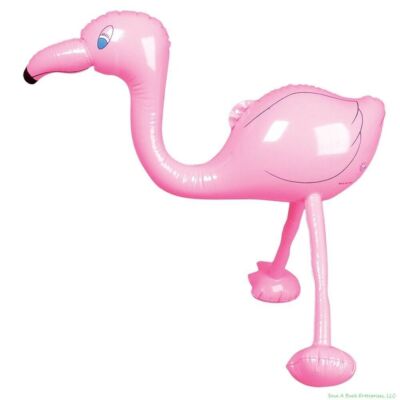 27" Pink Flamingo Inflatable ~ TROPICAL Luau party decor pool toy blow ...