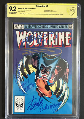 WOLVERINE LIMITED #2 Comic CGC 9.2 Signed Frank Miller Stan Lee John ...