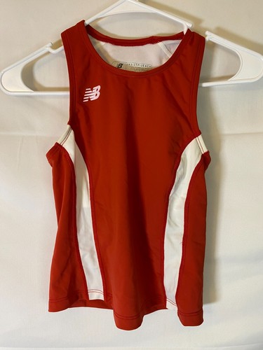 NEW BALANCE WOMENS SIZE 2XS XXS RUNNING TOP RED BUILT IN BRA SHIRT | eBay
