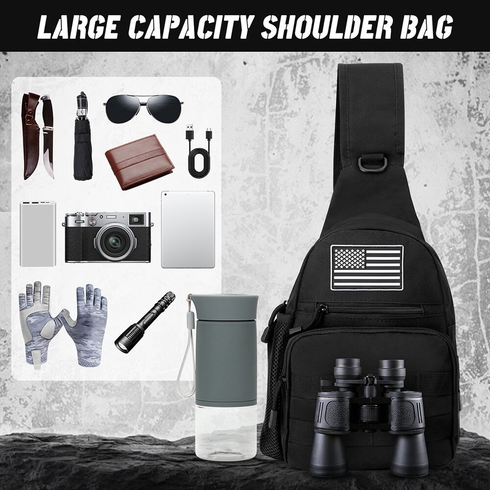 Tactical EDC Sling Bag Backpack Military Shoulder Backpack for ...