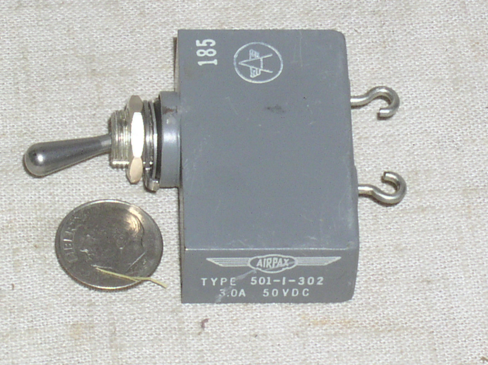 AIRPAX 501-I-302 MILITARY SPEC AIRCRAFT DC CIRCUIT BREAKER TOGGLE ...