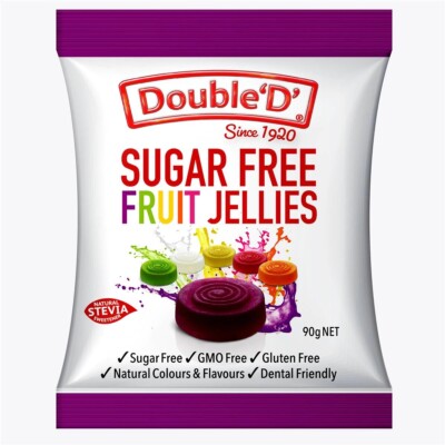 Double D Sugar Free Fruit Jellies Gummies Lollies Candy Bag 90g | eBay ...