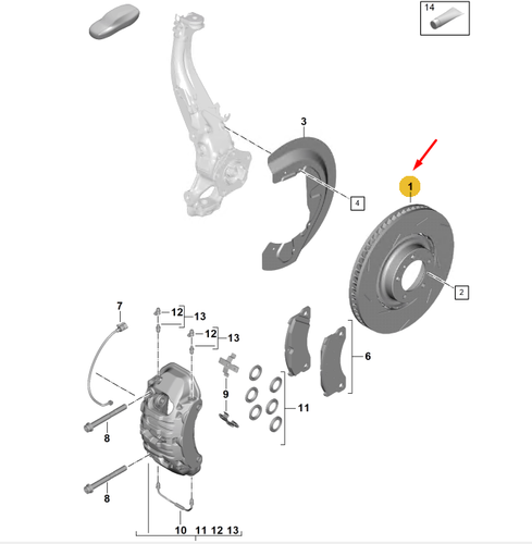 PORSCHE PANAMERA MK3 Front Left Brake Disc 971615301R NEW GENUINE | eBay UK