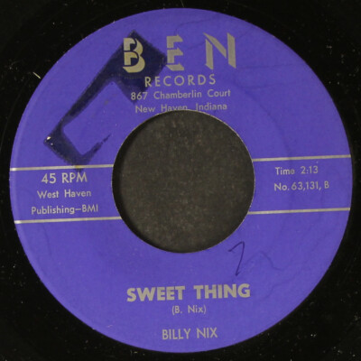 BILLY NIX: sweet thing / a picture and a memory BEN 7" Single 45 RPM | eBay